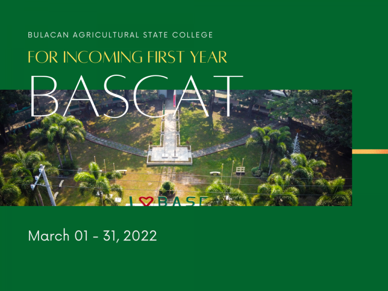 BASCAT for Incoming First Year - Bulacan Agricultural State College