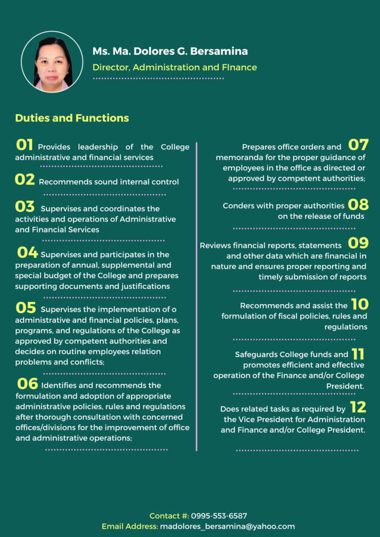 Finance Office - Bulacan Agricultural State College